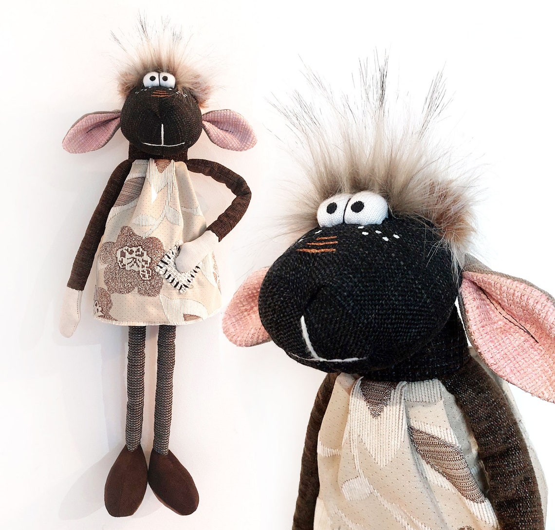 Handmade Sheep, Handcrafted Sheep Doll, Heirloom Handmade Doll, Textile ...