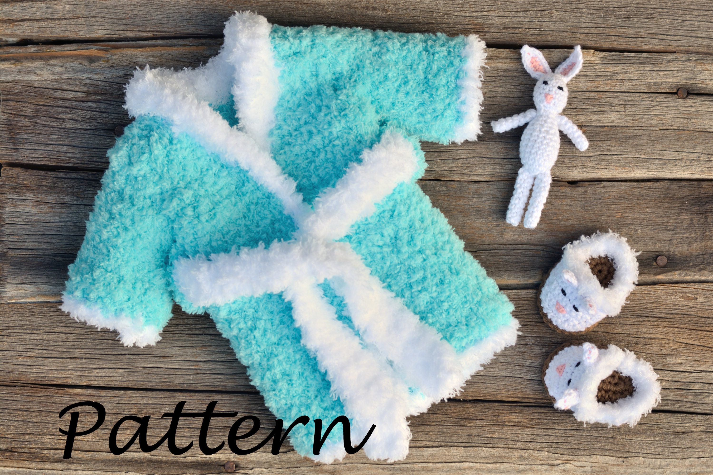 PDF Crochet Pattern Cozy Bathrobe Set for 18 Dolls - Etsy