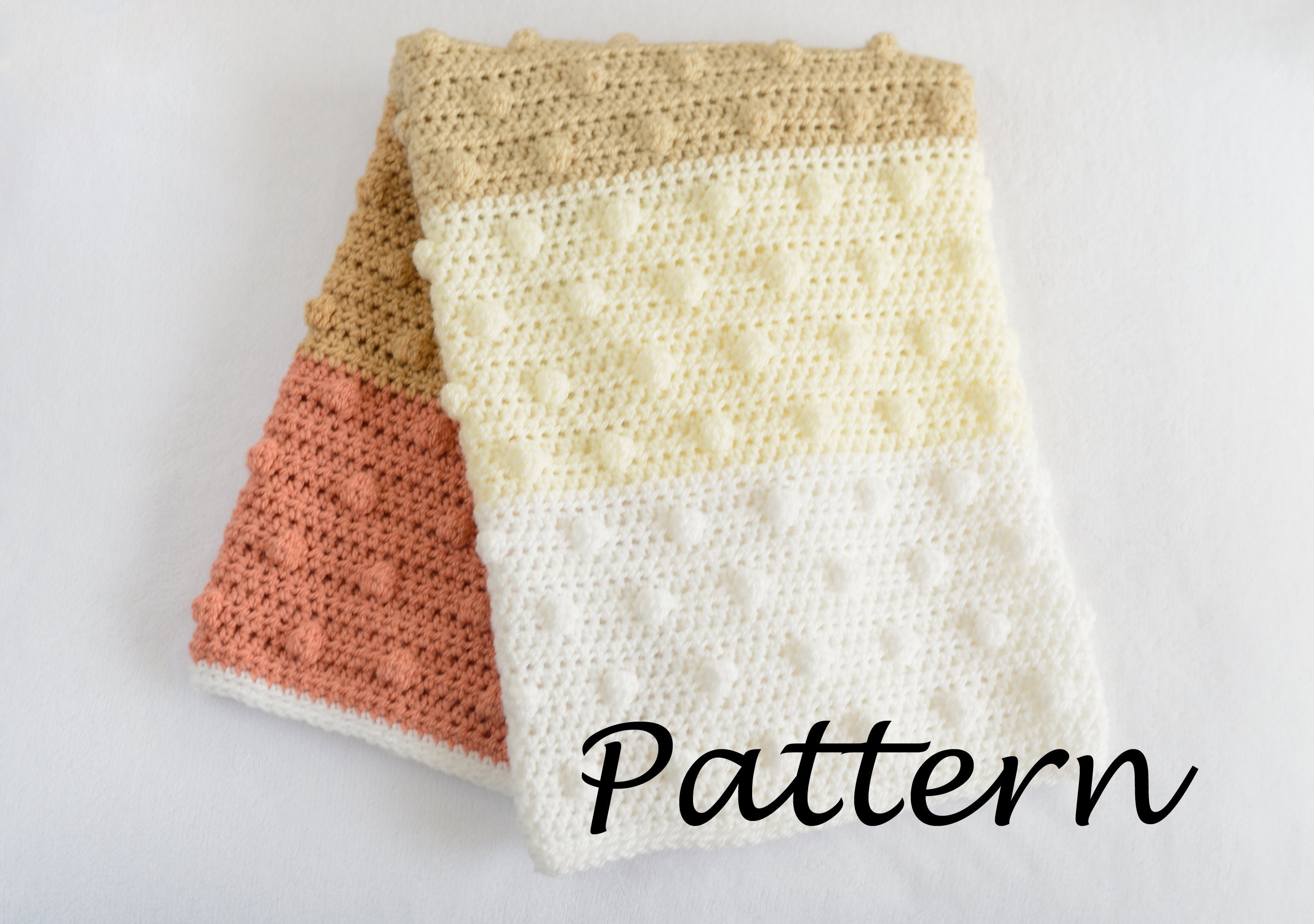 PDF Crochet Pattern Beachy Bobble Blanket | Etsy