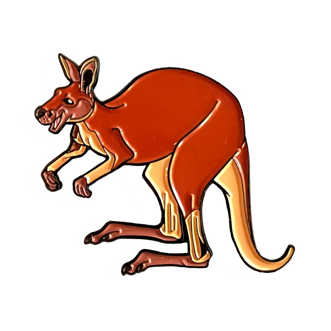 Red Kangaroo Pin (australia Series) - Etsy