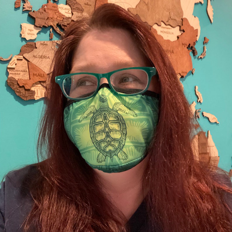 Sea Turtle Face Mask adult Child Sizes - Etsy