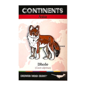 Dhole Pin (continents: Asia Series) - Etsy