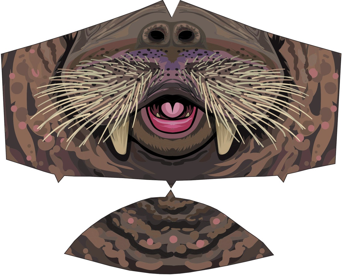 Walrus Face Mask adult Child Sizes - Etsy