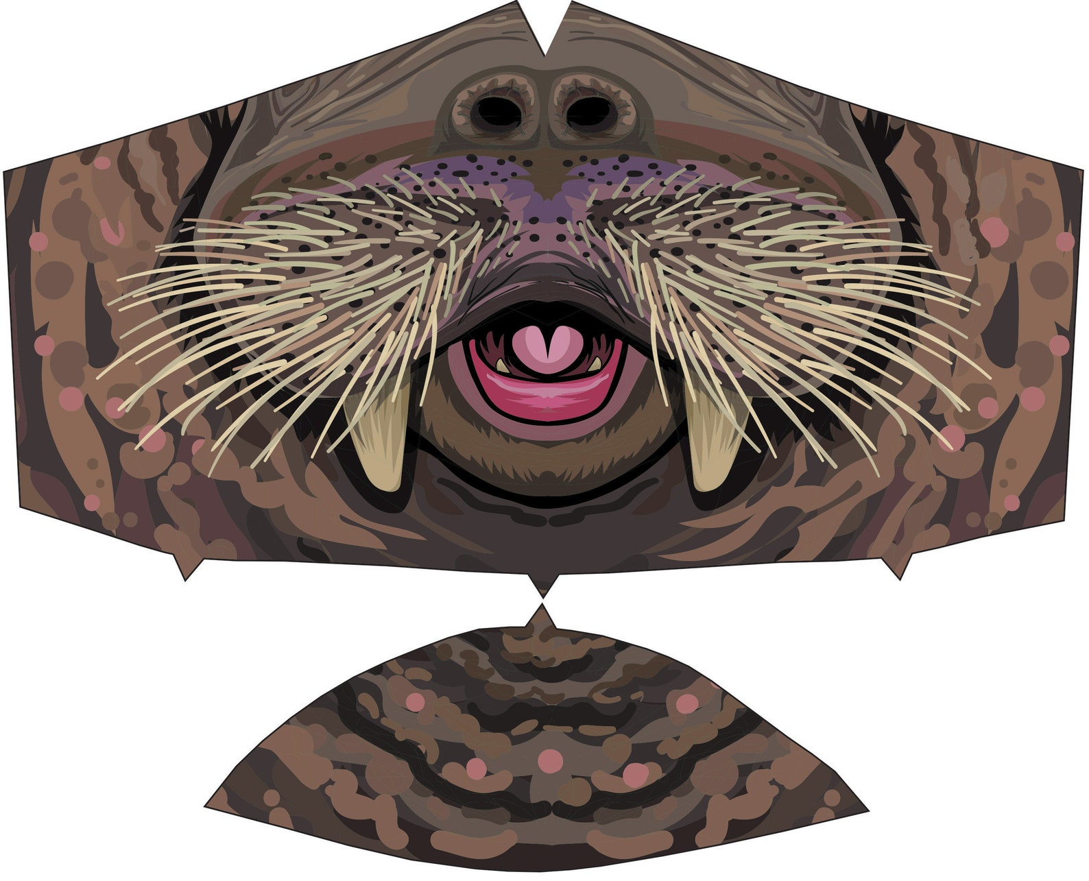 Walrus Face Mask adult Child Sizes - Etsy