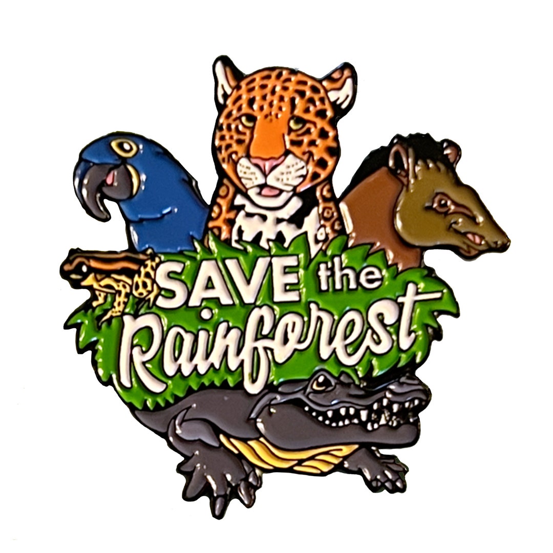 Save the Rainforest Pin - Etsy