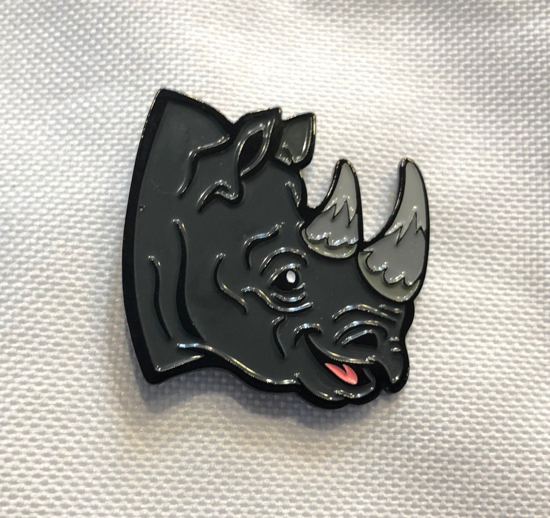 Black Rhino Pin (endangered Series 1) - Etsy
