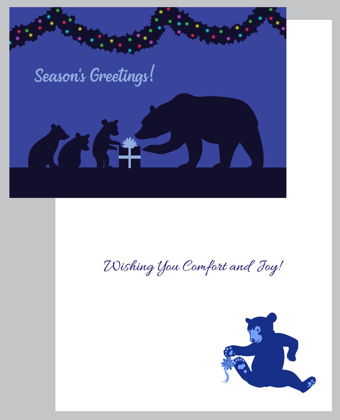Bears 12-pack Holiday Cards | Etsy