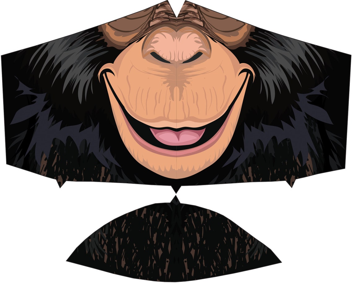 Chimpanzee Face Mask | Etsy