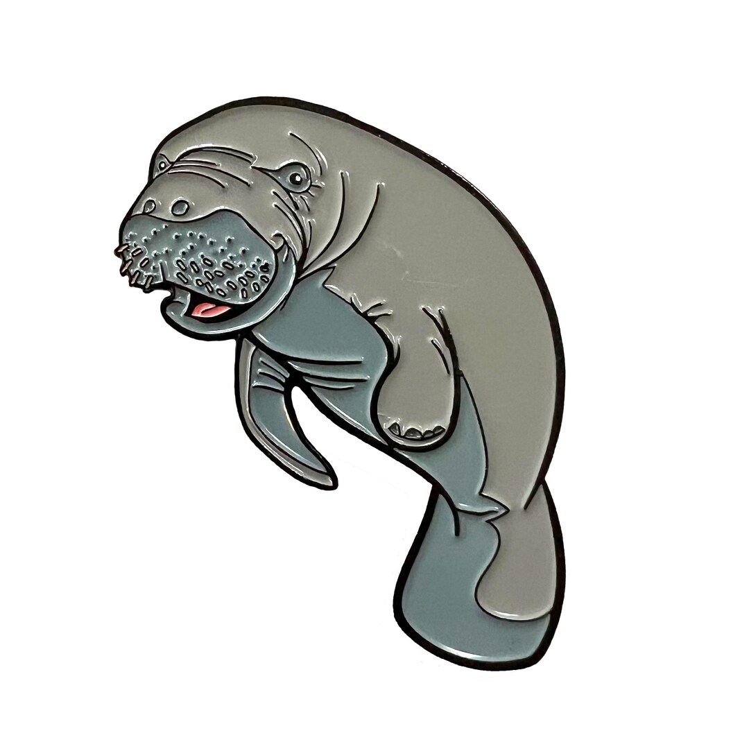 Manatee Pin (marine Mammal Series) - Etsy