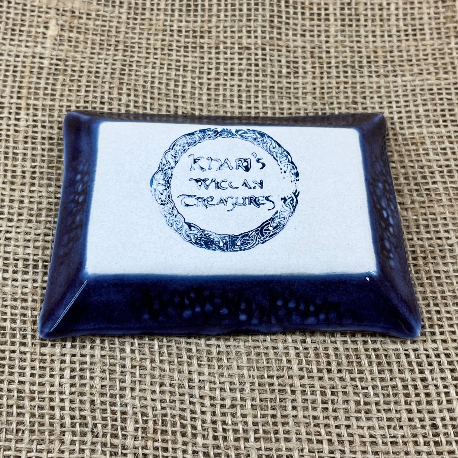 Dark Purple Egyptian Hieroglyph Offering Plate, Egypt Candle Plate ...