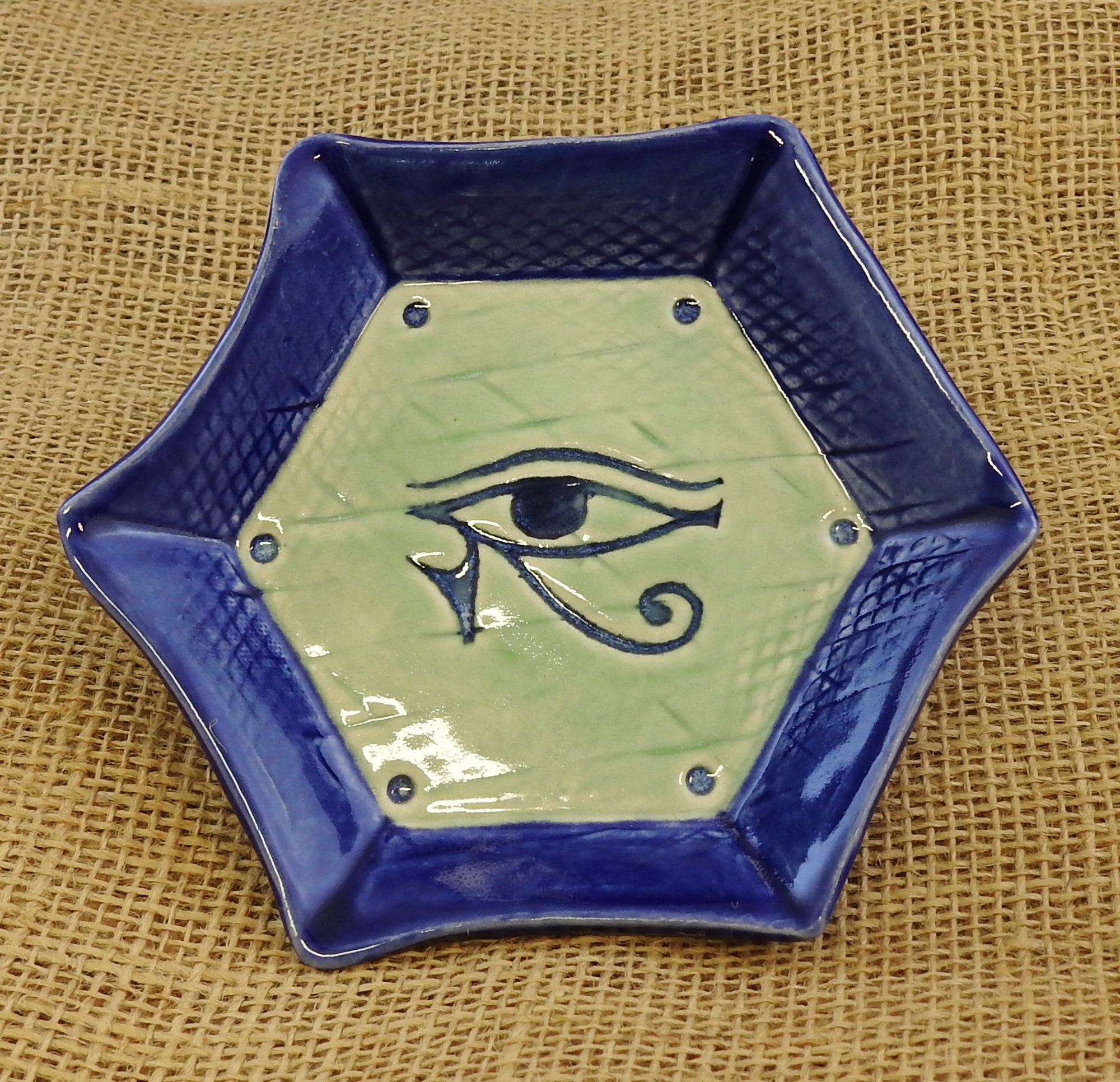 Cobalt Blue Eye of Horus, Egypt, Egyptian, Hieroglyph Altar Tray - Etsy