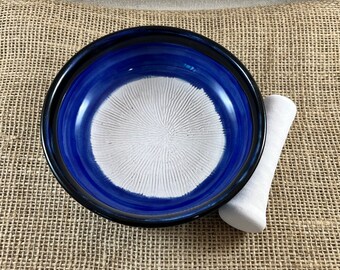 Small Wheel Thrown Grooved Mortar and Pestle Food Safe - Etsy