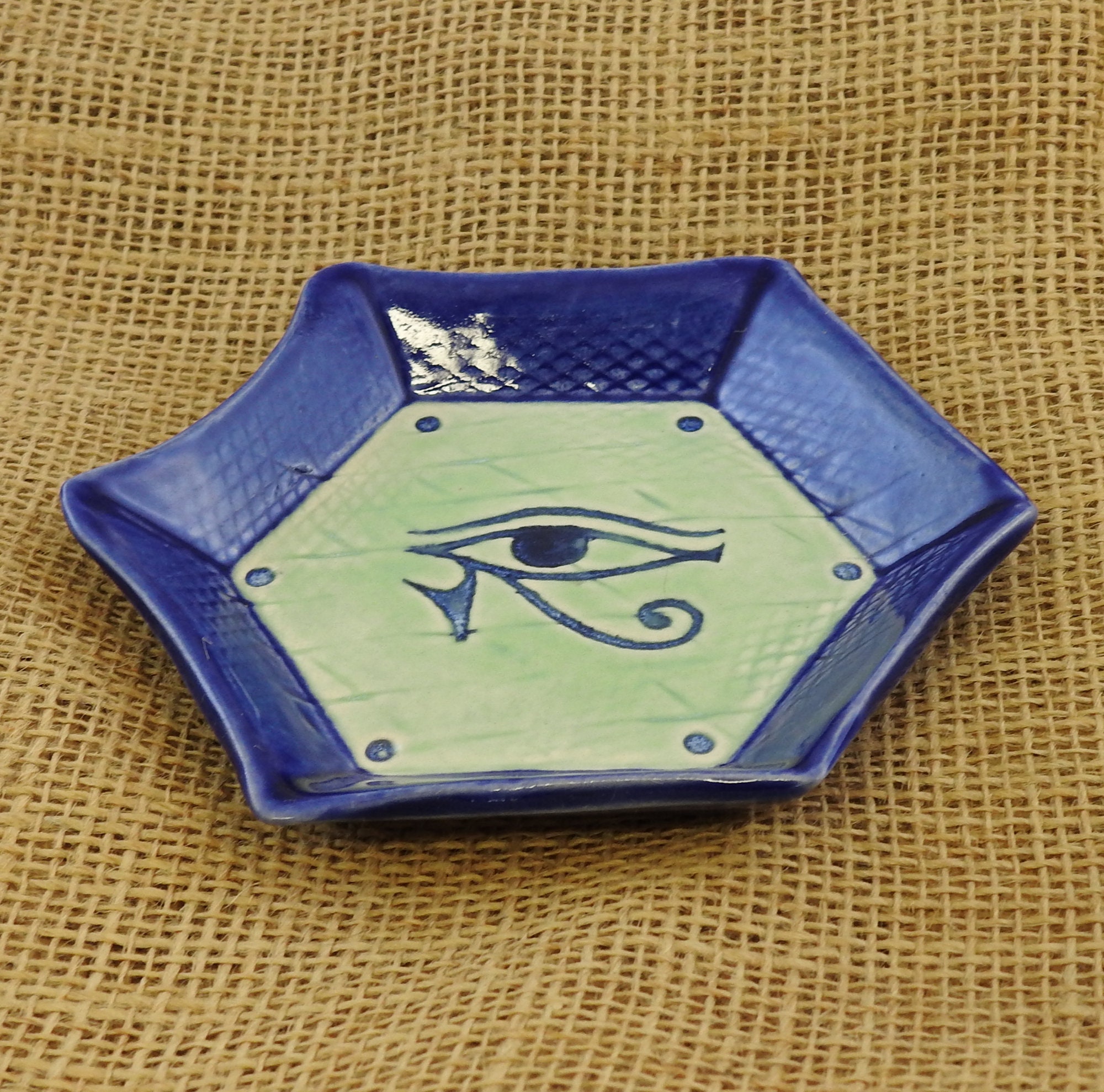 Cobalt Blue Eye of Horus, Egypt, Egyptian, Hieroglyph Altar Tray - Etsy