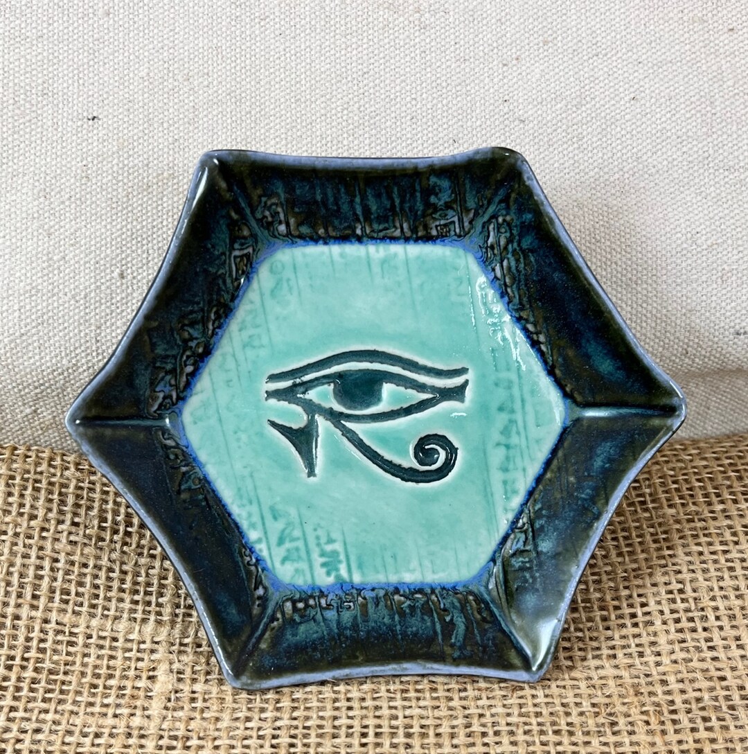 Mottled Blue Eye of Horus, Egypt, Egyptian, Hieroglyph Altar Tray - Etsy