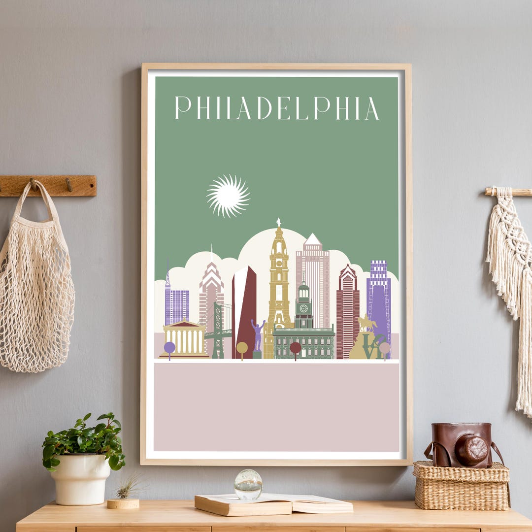 Custom Philadelphia Skyline Printable Art, Perfect Personalized Gift ...