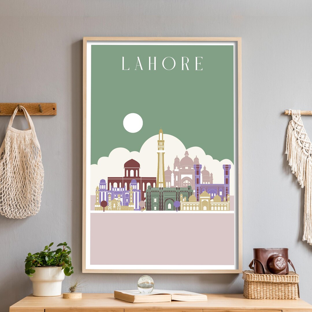 Custom Lahore Skyline Art Print, Cityscape Poster (digital Download) - Etsy