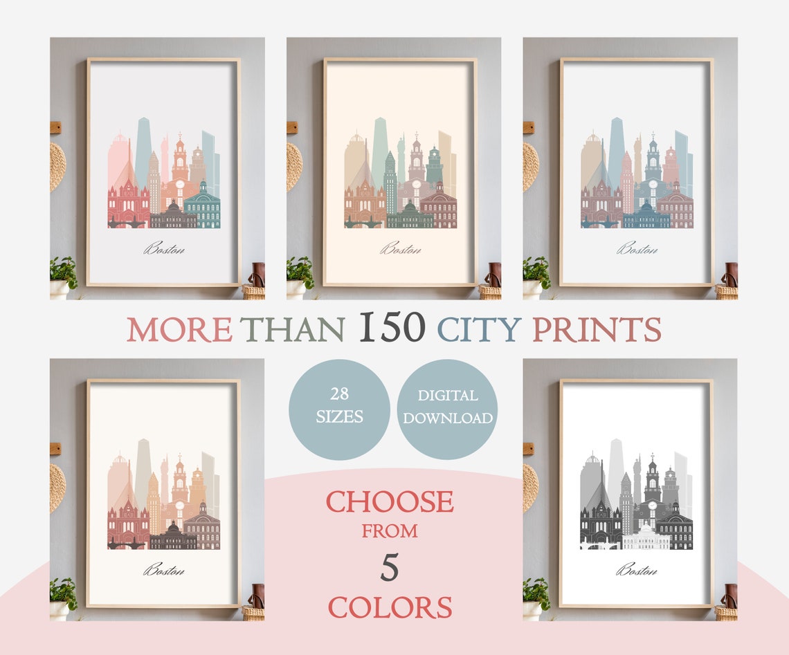 City Prints Decor Modern Art Printable Instant Download - Etsy