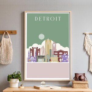 Custom Detroit Skyline Print, Perfect Digital Download for ...