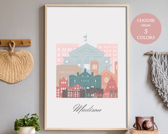 Madison Wi Travel Poster - Etsy