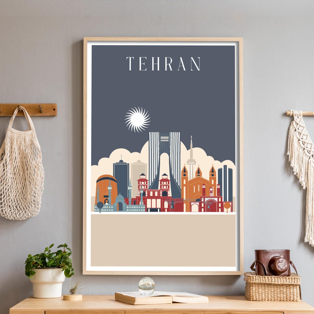 Tehran Skyline Poster, Minimalist Art Print (digital Download) - Etsy