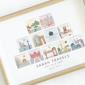 Custom Family Adventure Map, Personalized Travel Map, Journey Memory ...