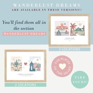 Customized Family Travel Map, Personalized Journey Art, Destination Map ...