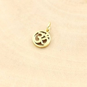 Tiny Circular Om Charm 18k Gold Plated 925 Silver With Chain - Etsy