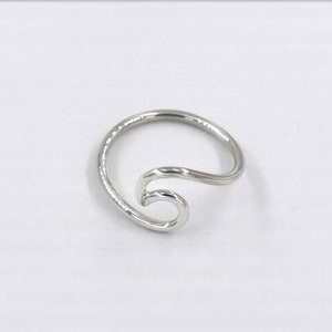 925 Silver Wave Ring, Classic Wave Ring - Etsy
