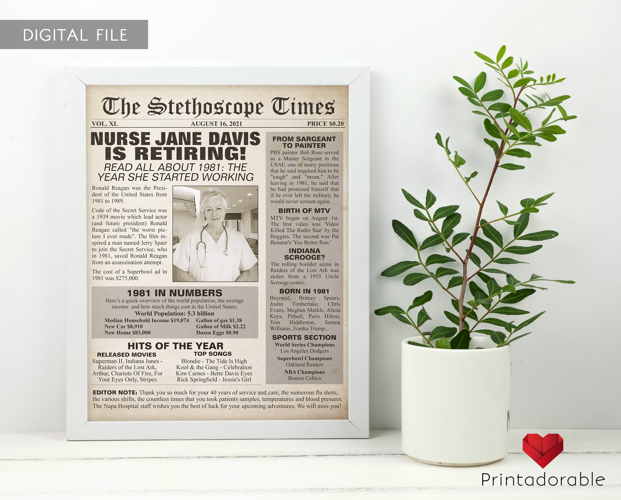 Nurse Retirement Gift the Stethoscope Times Sign | Etsy