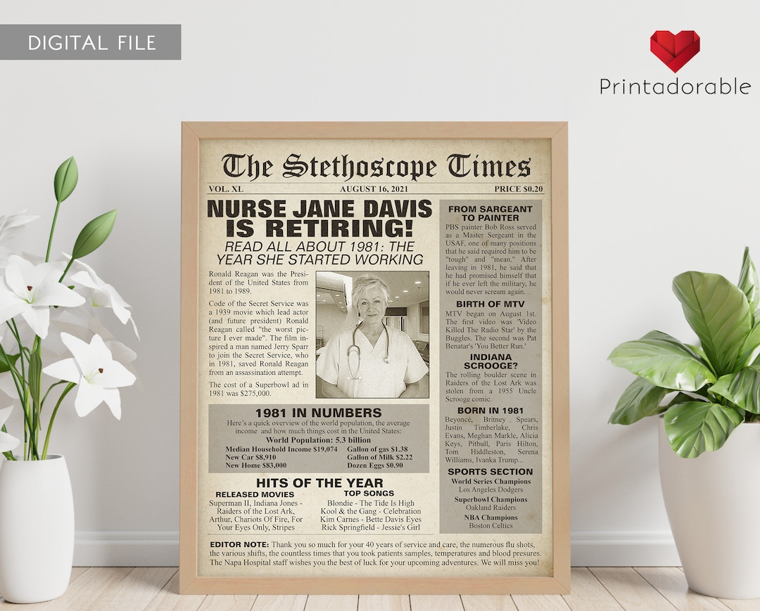 Nurse Retirement Gift the Stethoscope Times Sign - Etsy