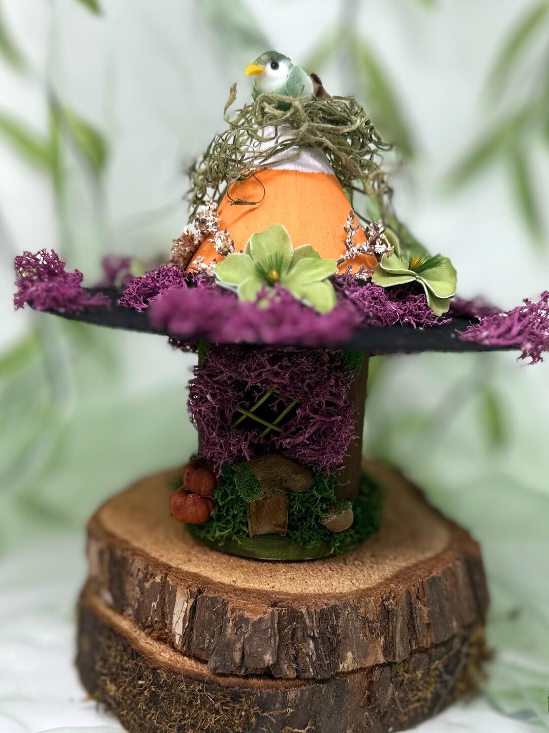 Witch Hat Pixie House: Light-up Halloween Fairy Cottage - Etsy