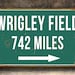 PERSONALIZED WRIGLEY FIELD Distance Sign Wrigley Field | Etsy