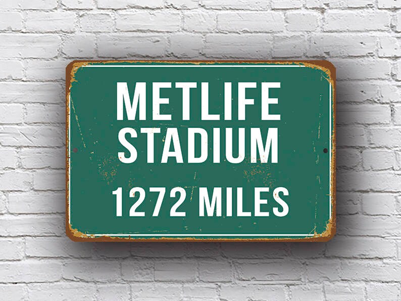 Personalized Metlife Stadium Distance Sign: NY Giants/jets Fan Gift - Etsy