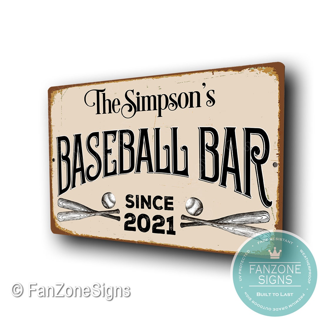 BASEBALL BAR Sign Personalized Baseball Bar Signs Baseball - Etsy