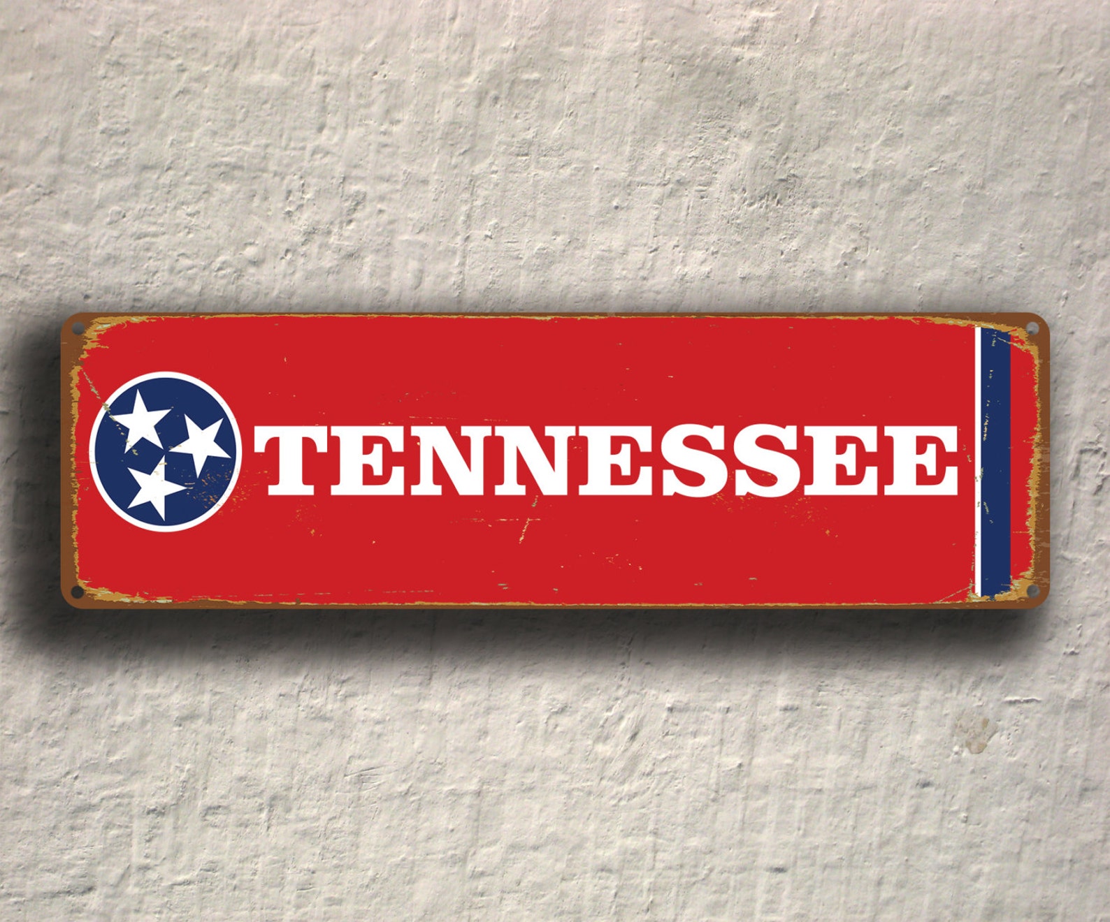 TENNESSEE STATE FLAG Sign Tennessee State Flag Signs Vintage | Etsy