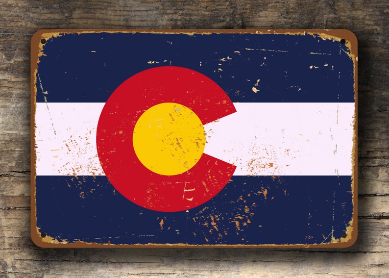 COLORADO STATE FLAG Sign Colorado State Flag Signs Colorado | Etsy