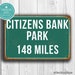 PERSONALIZED WRIGLEY FIELD Distance Sign, Wrigley Field Stadium ...