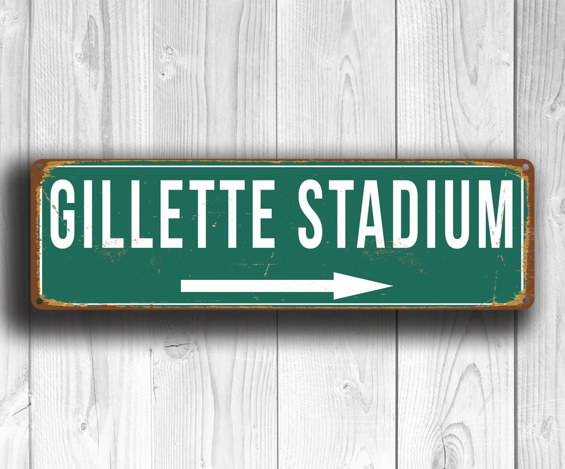 GILLETTE STADIUM Signs Vintage Style Gillette Stadium Sign | Etsy