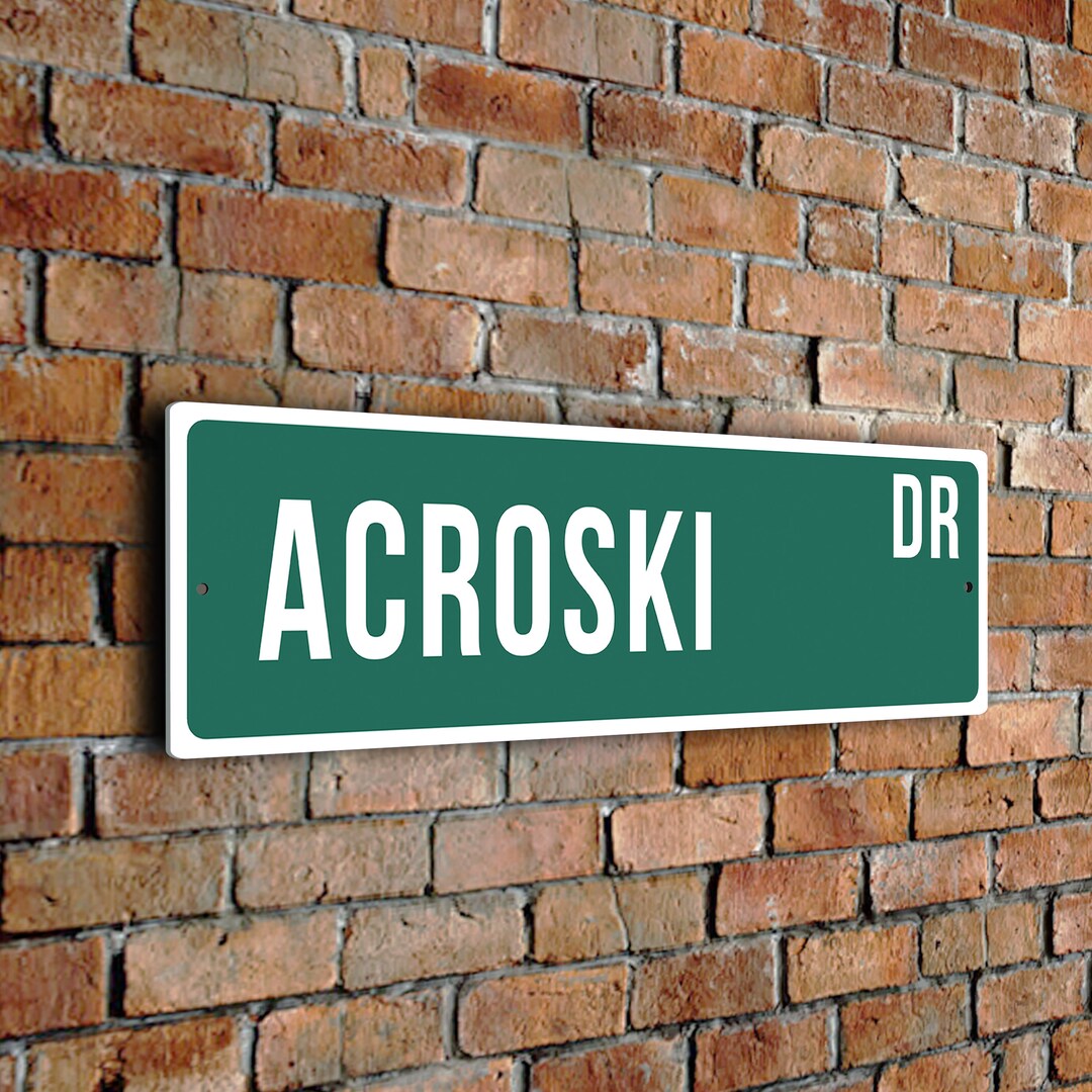 Acroski Dr Street Sign: Vintage Style Sports Fan Gift - Etsy