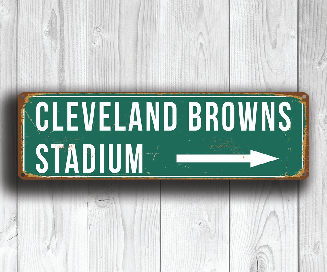 CLEVELAND BROWNS Stadium Sign, Vintage Style Cleveland Browns Sign ...