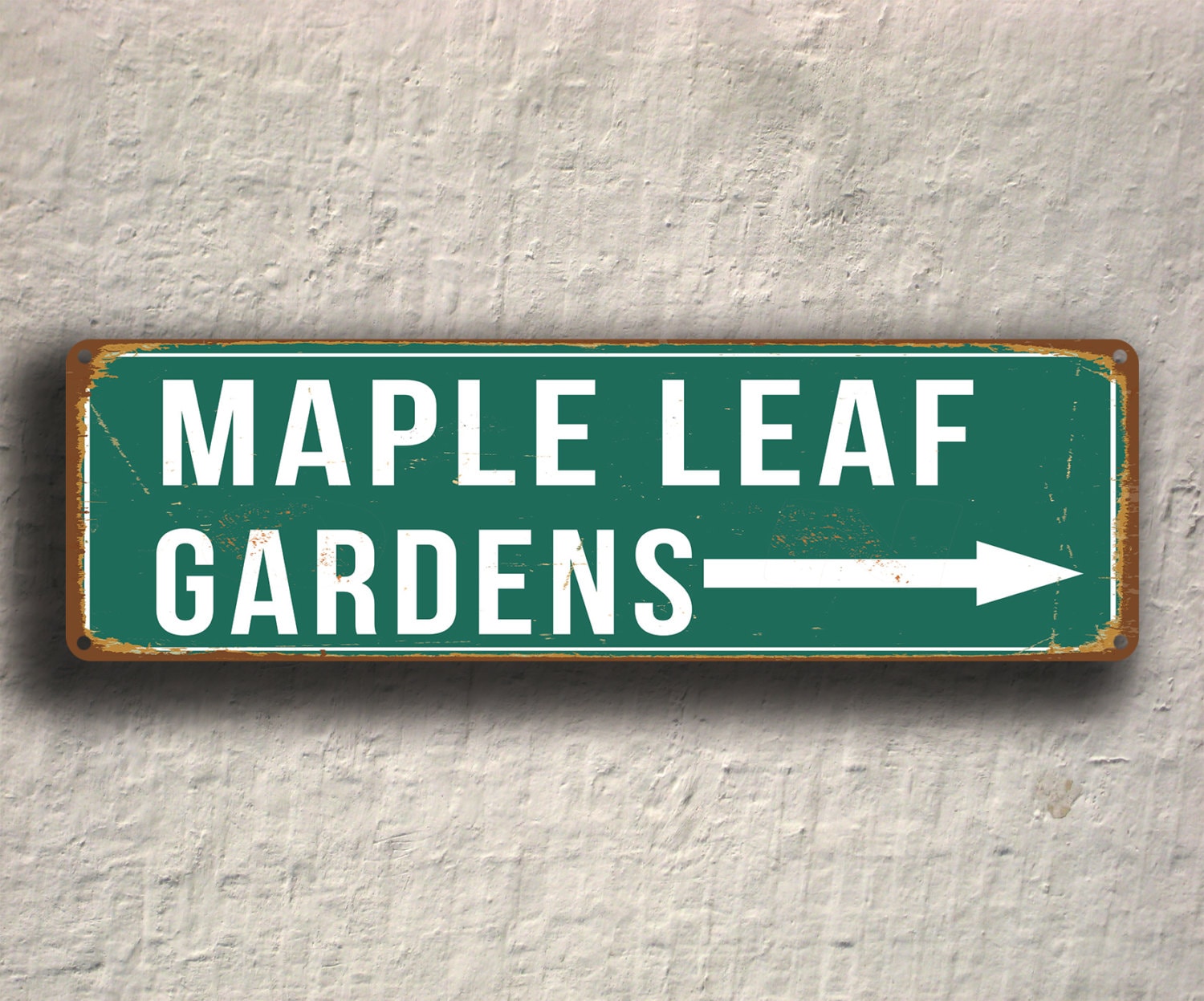 Maple Leaf Gardens Sign: Retro Green Decor - Man Cave Wall Art - Etsy