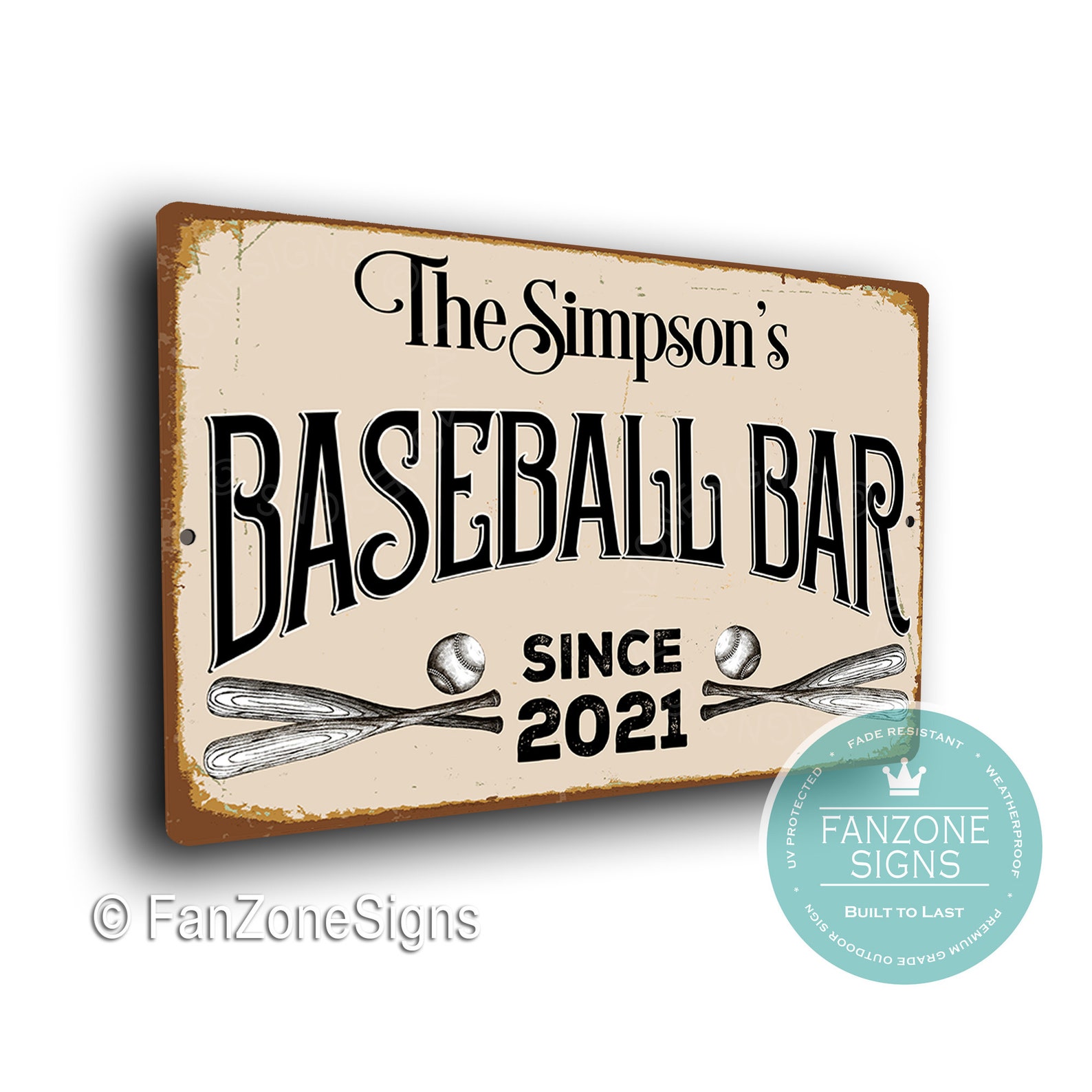 BASEBALL BAR Sign Personalized Baseball Bar Signs Baseball - Etsy
