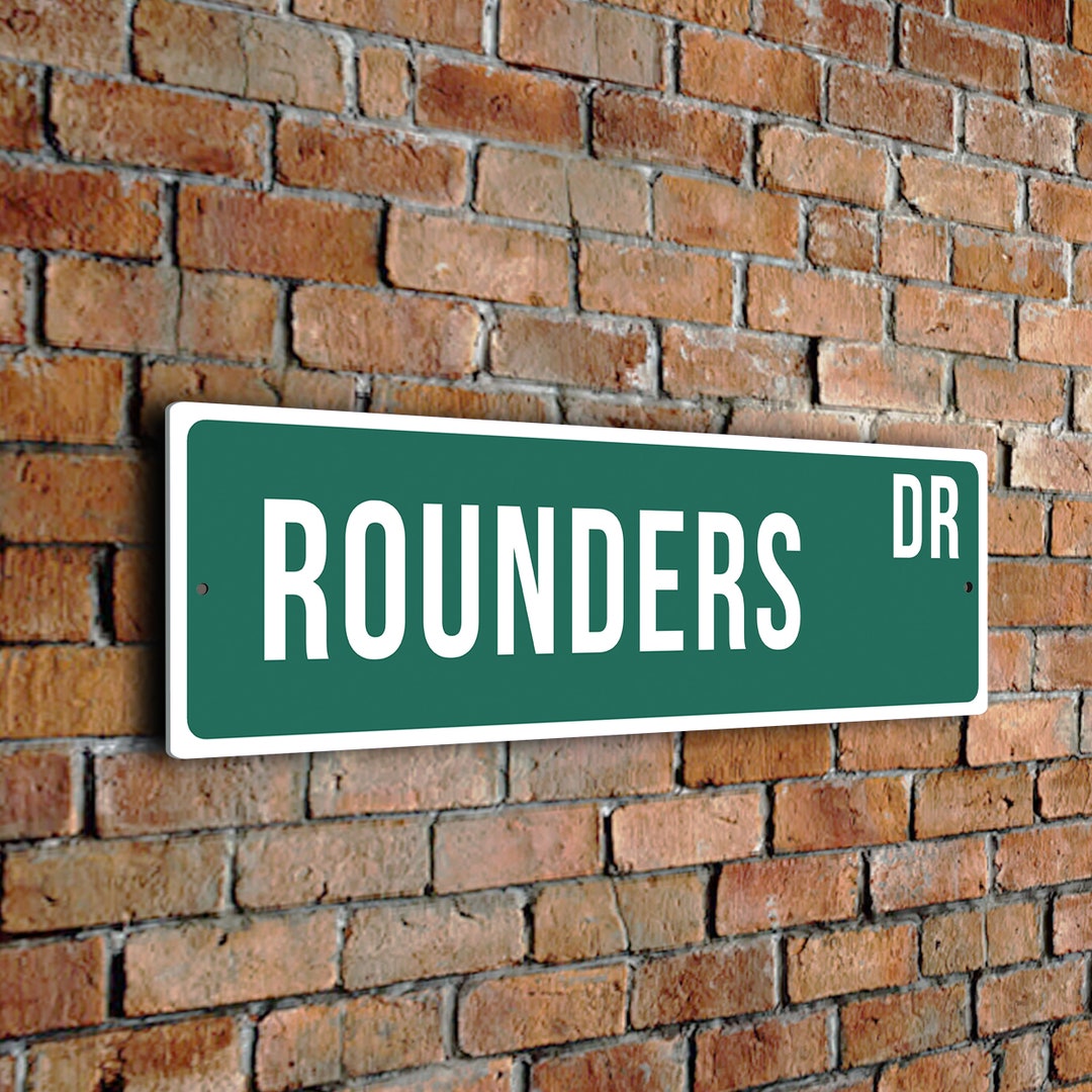 Rounders Street Sign, Vintage Style Sports Signs, Sports Fan Gift ...