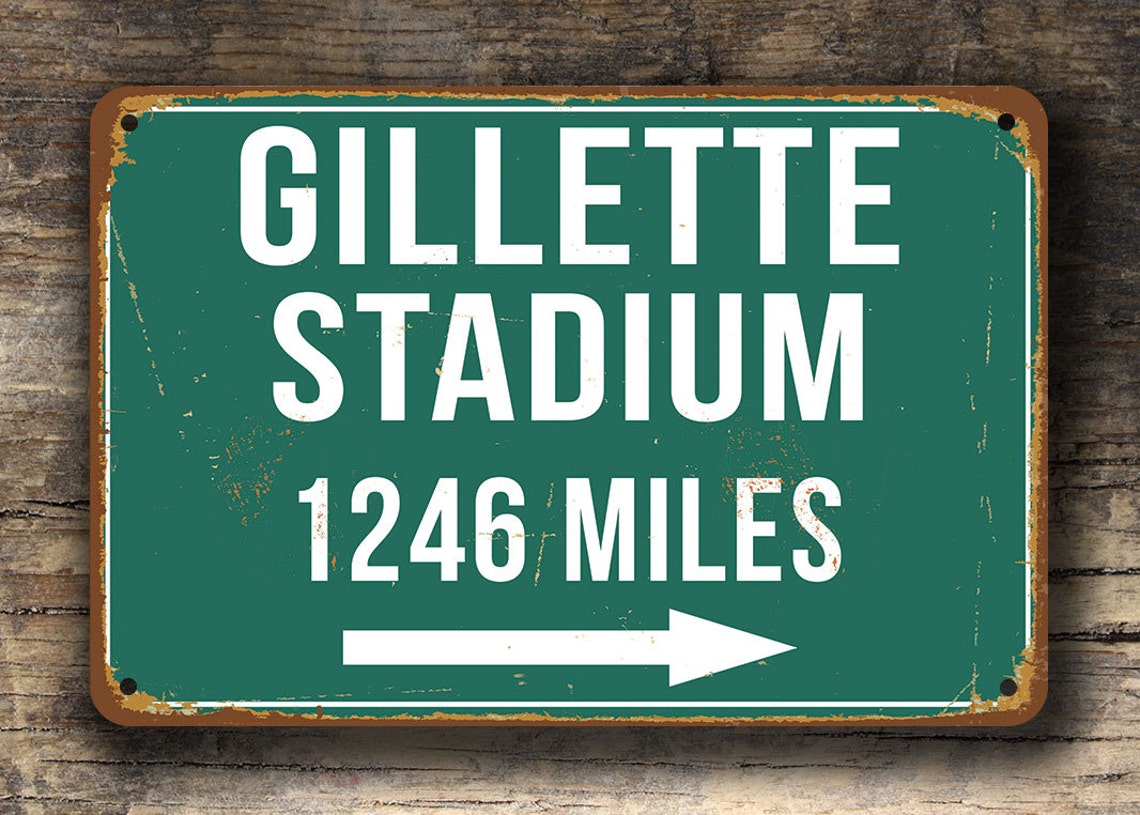 PERSONALIZED GILLETTE STADIUM Distance Sign Gillette Stadium | Etsy