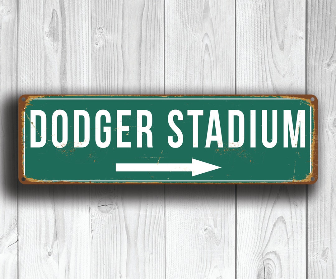 DODGER STADIUM Sign, Vintage Style Dodger Stadium Sign, Dodger Stadium ...