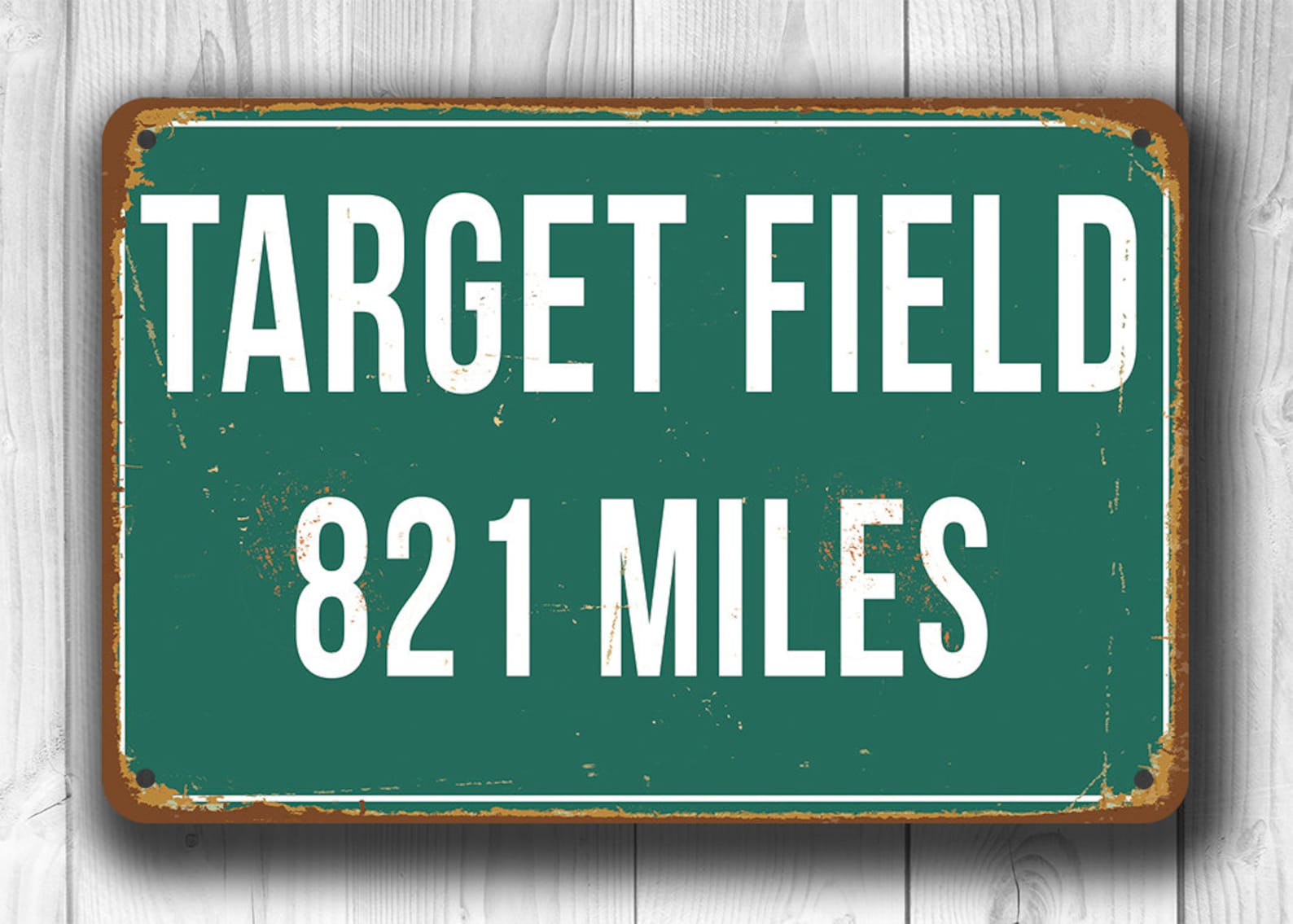 PERSONALIZED TARGET FIELD Distance Sign Target Field Stadium | Etsy