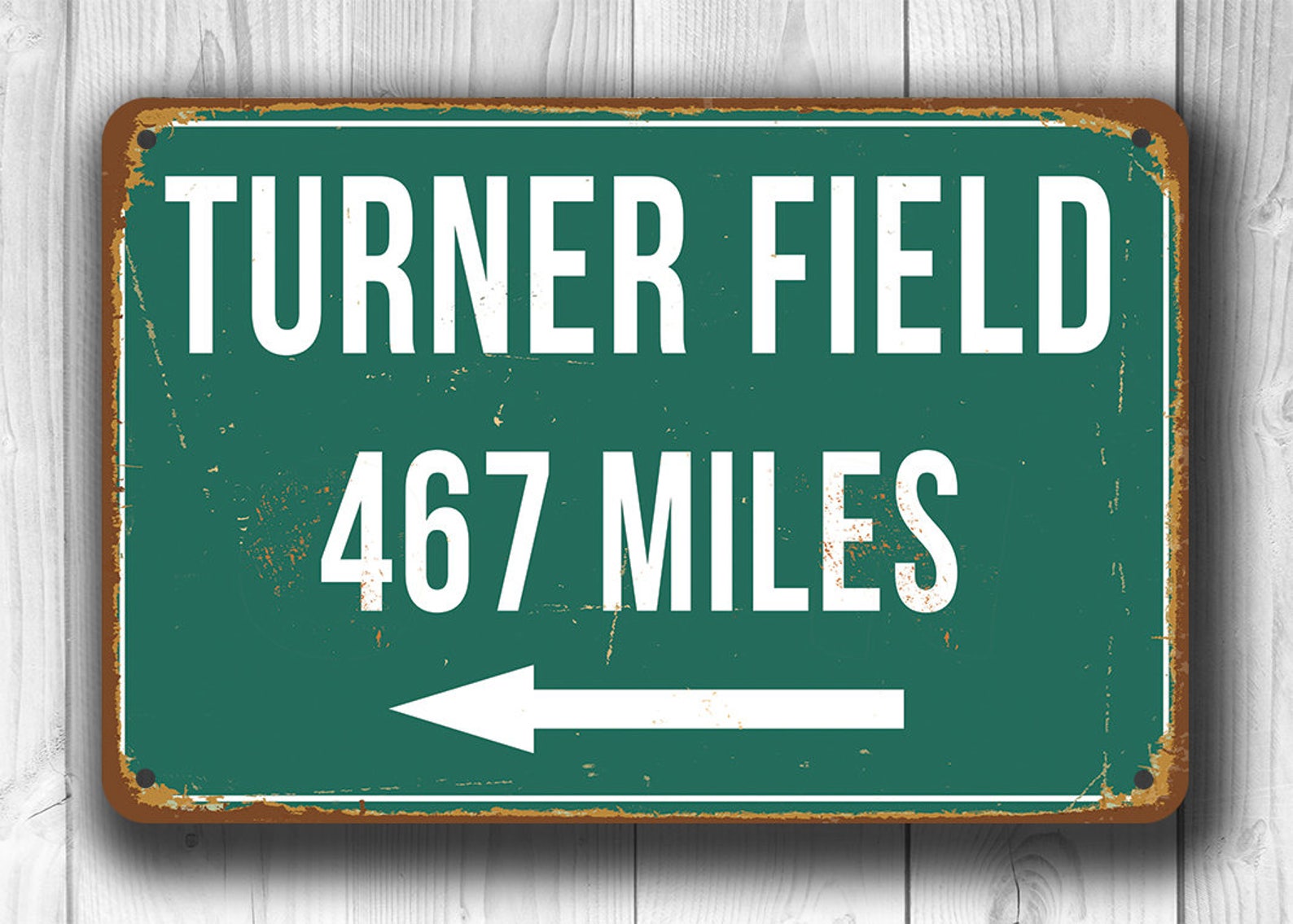 Personalized Turner Field Distance Sign: Atlanta Braves Decor - Etsy