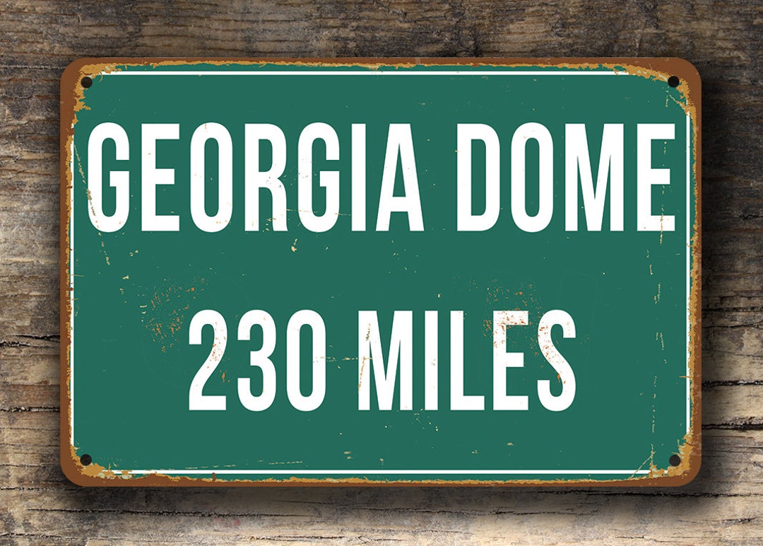 Personalized Georgia Dome Distance Sign: Atlanta Falcons Decor - Etsy