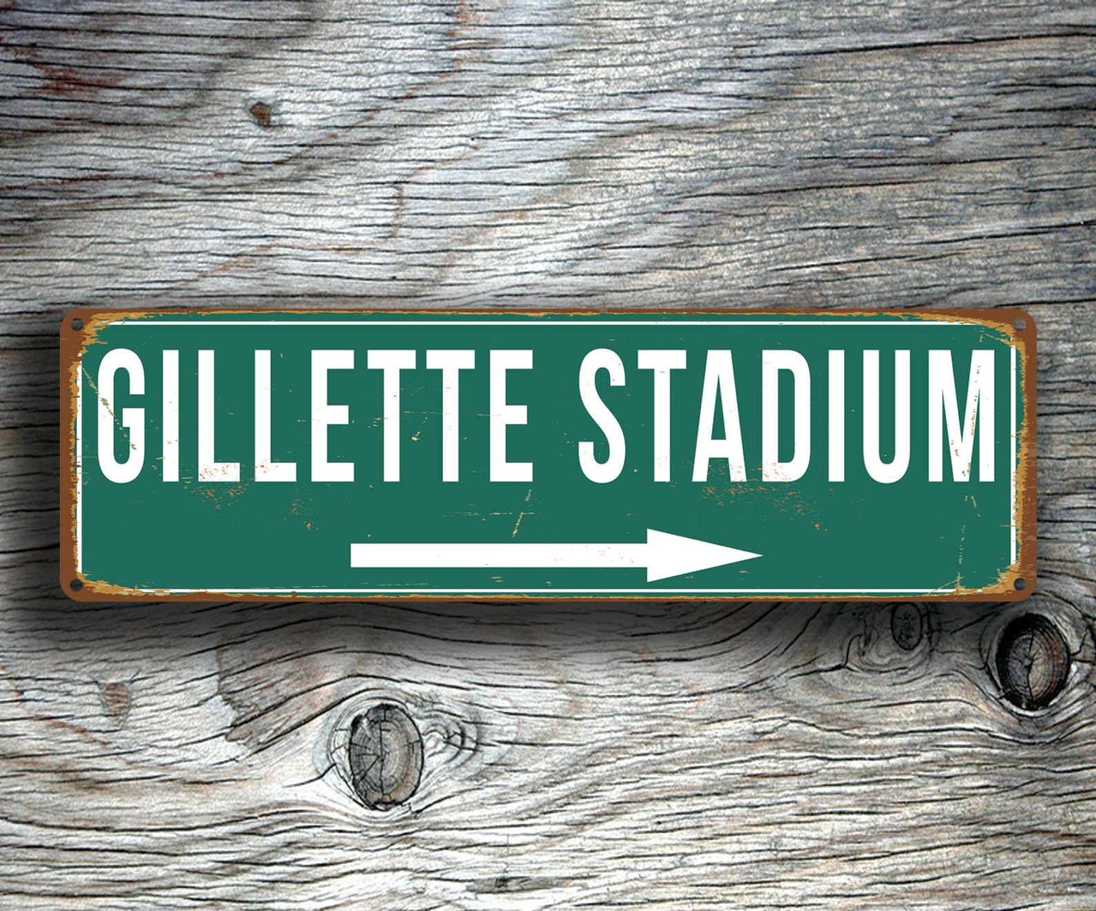 GILLETTE STADIUM Signs Vintage Style Gillette Stadium Sign | Etsy
