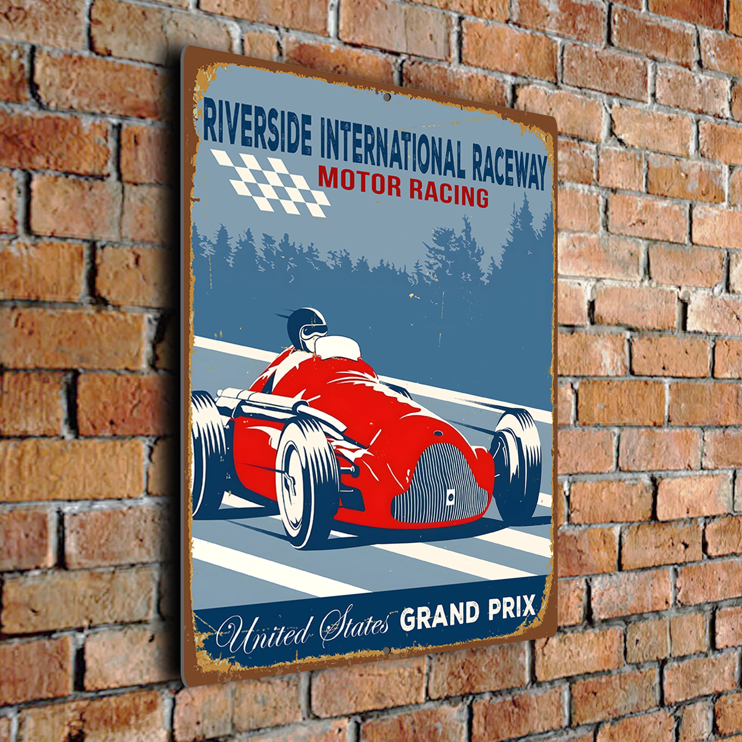 Riverside International Raceway Sign: Vintage Motor Racing Wall Art - Etsy